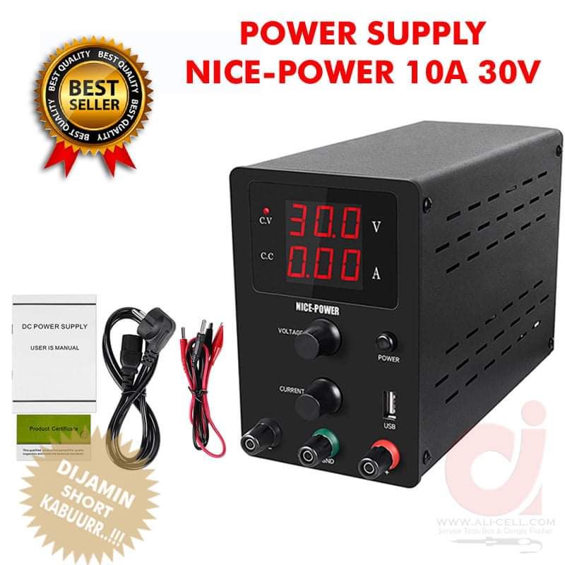 Jual Power Supply 30V 10A DC Adjustable Penghancur SHORT NICE POWER SPS-3010 | Shopee Indonesia