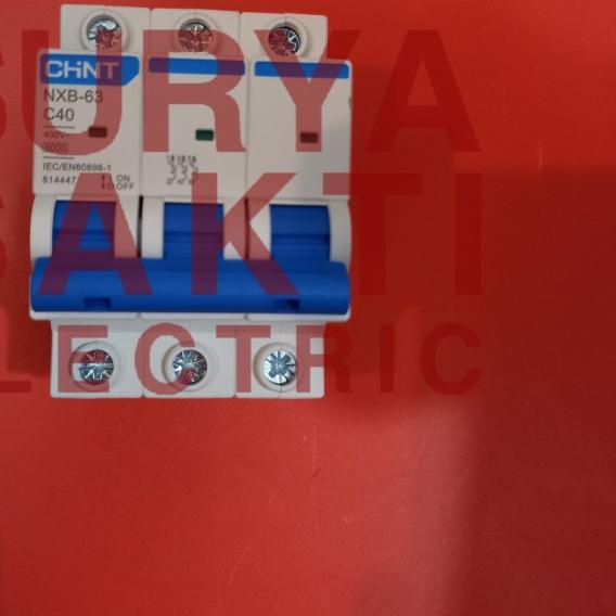 Jual MCB Chint eB 3P / 3phase / 3 phase 4,5kA (6A 10A 16A 20A 25A 32A 40A) | Shopee Indonesia