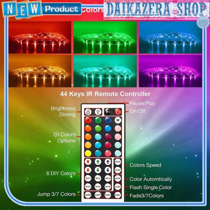 Jual Lampu RGB LED Strip 2835 Gaming Plafon 270 5 Meter Bluetooth ...