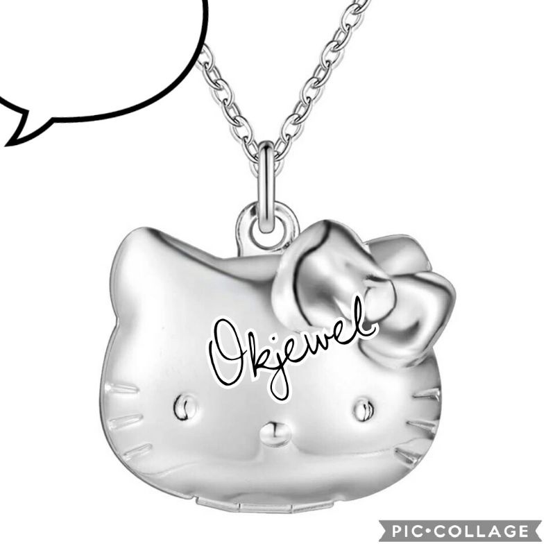 Jual kalung + liontin foto hello kitty (bisa taro foto) | Shopee Indonesia