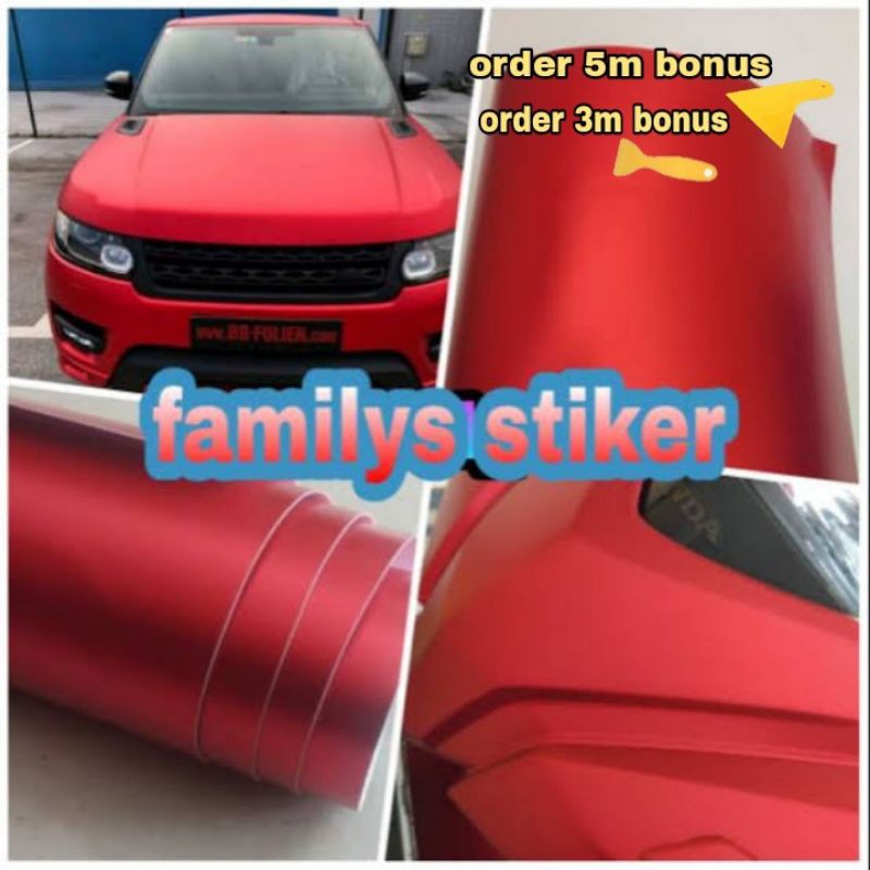 Jual STICKER MOTOR SEKOTLET MOBIL OTOMOTIF SCOTLITE STICKER MERAH DOFF ...