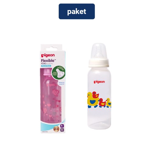 Jual Pigeon Botol Susu Bebek 240 mL + Clear Pink 240 mL | Shopee Indonesia