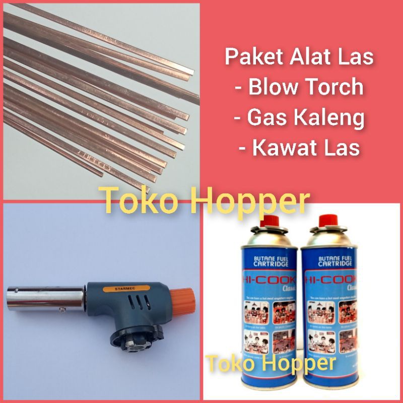 Jual Paket Alat Las berisi Blow Torch BTA-101 + Gas Kaleng dan 3pcs ...