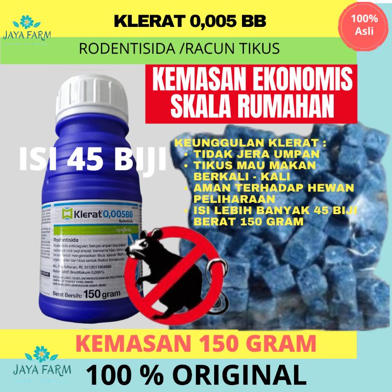 Jual RACUN TIKUS KLERAT 0.0005 B KEMASAN 150 GRAM | PRAKTIS SIAP PAKAI ... Jual RACUN TIKUS KLERAT 0.0005 B KEMASAN 150 GRAM | PRAKTIS SIAP PAKAI ...