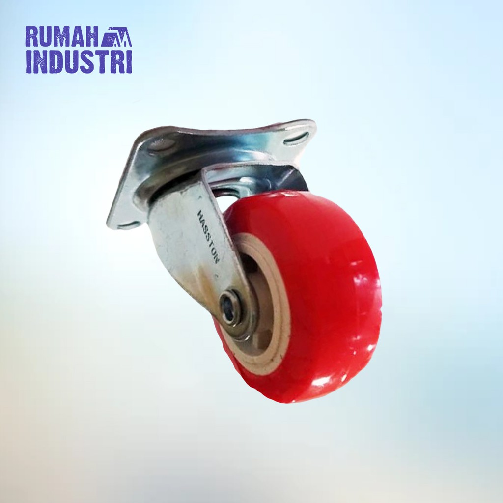 Jual HALUS! Roda Kastor Plastik Hidup PU Caster Wheel Set 2 Inch ...