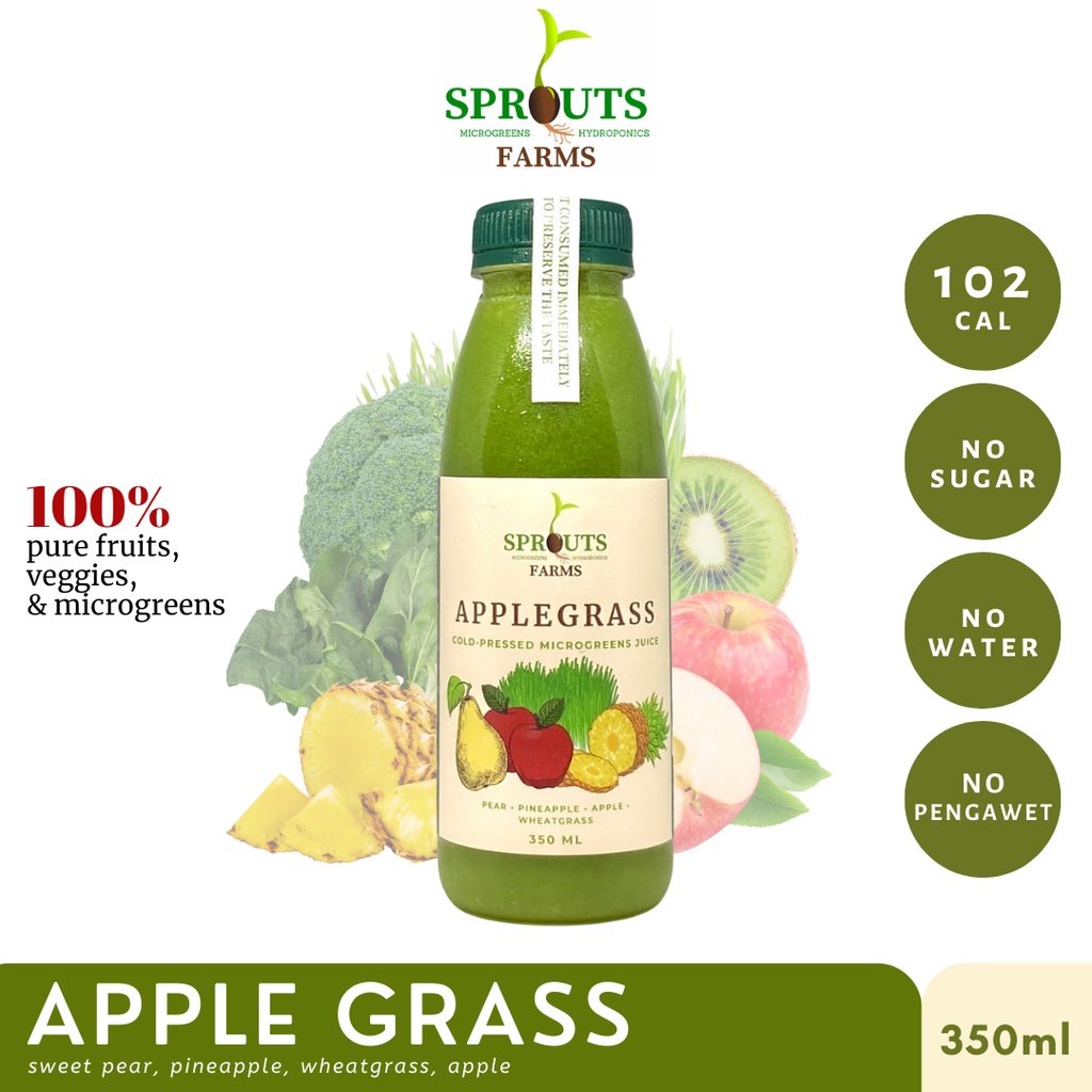 Jual Sprouts Farms Juice APPLEGRASS 350 ml (Cold-Pressed MICROGREENS ...