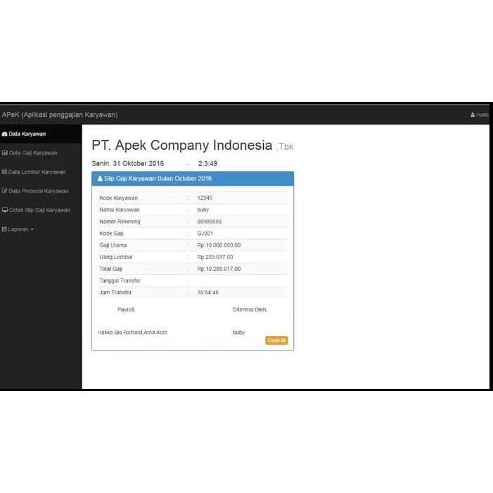 Jual Aplikasi Sistem Gaji Karyawan Berbasis Web Full Source Code | Shopee Indonesia