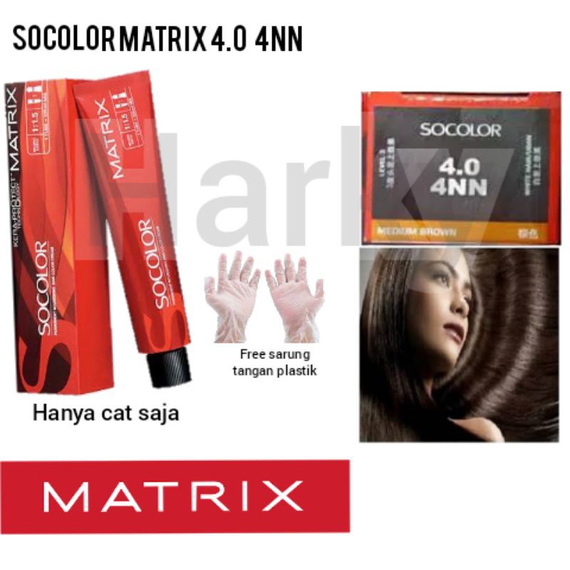 Jual Cat Matrix Socolor 4.0 4NN Medium Brown 90ml (cat saja) | Shopee ...