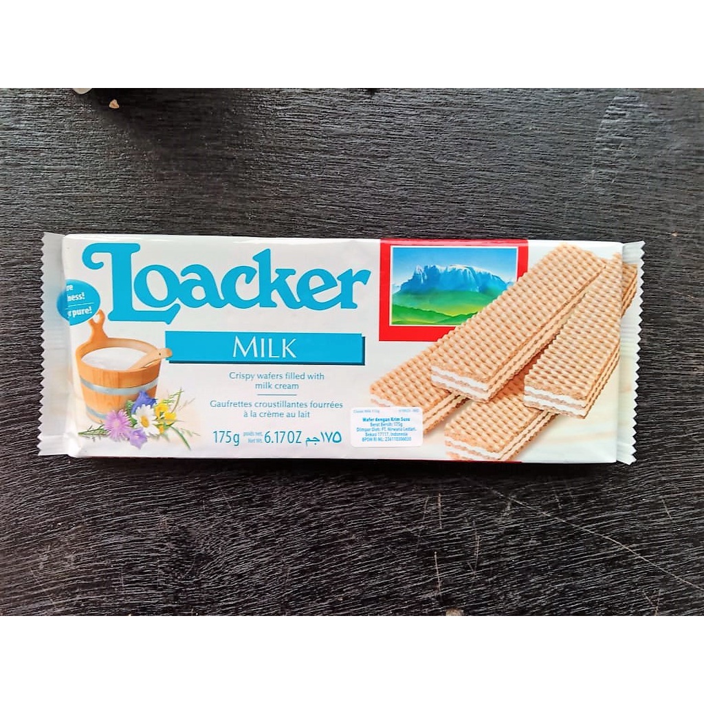 Jual LOACKER BISKUIT MILK / CRISPY WAFERS FILLED WITH MILK CREAM 175 GR ...