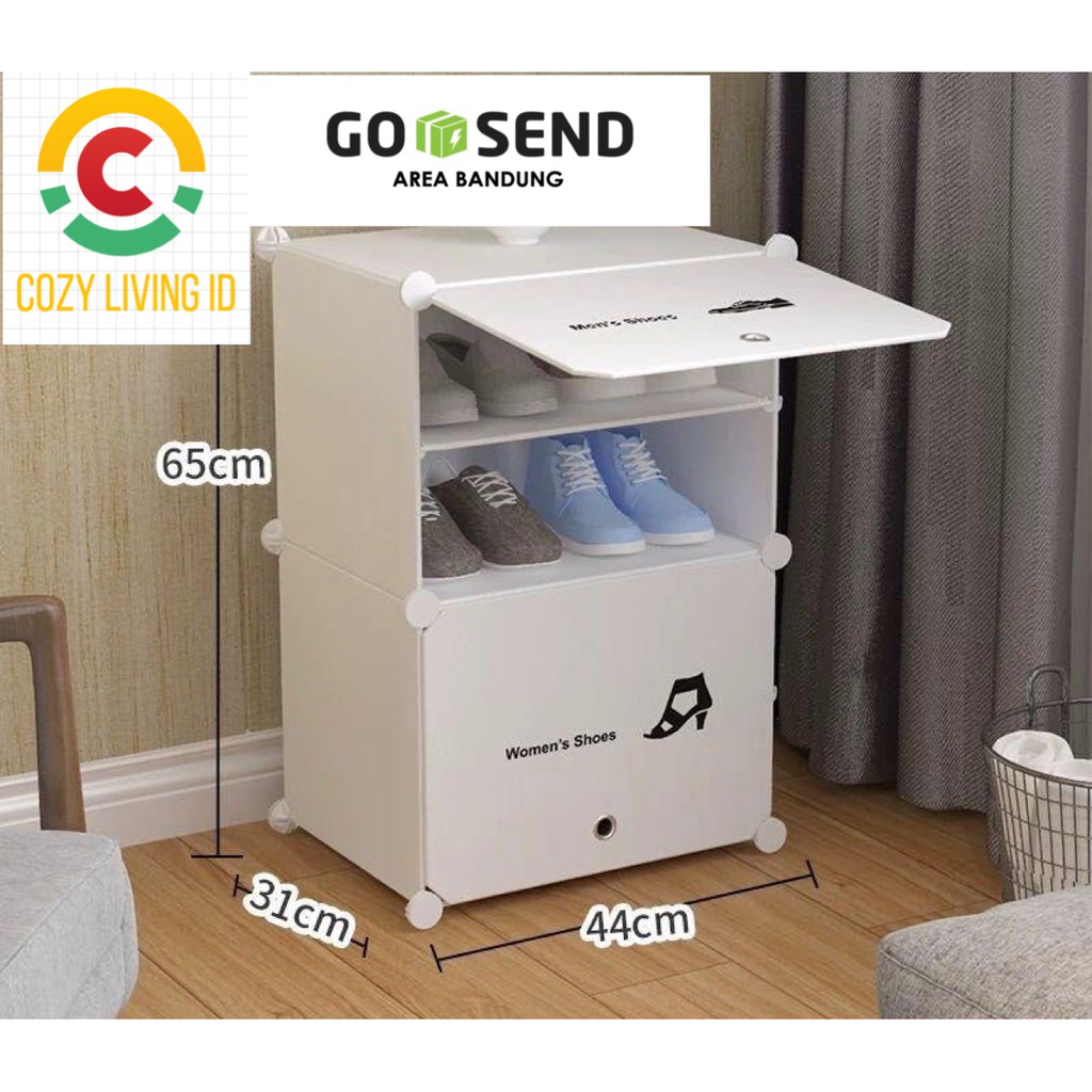 Jual Rak Sepatu Portable DIY Plastik 2 Pintu / 4 Susun/Tingkat | Shopee ...