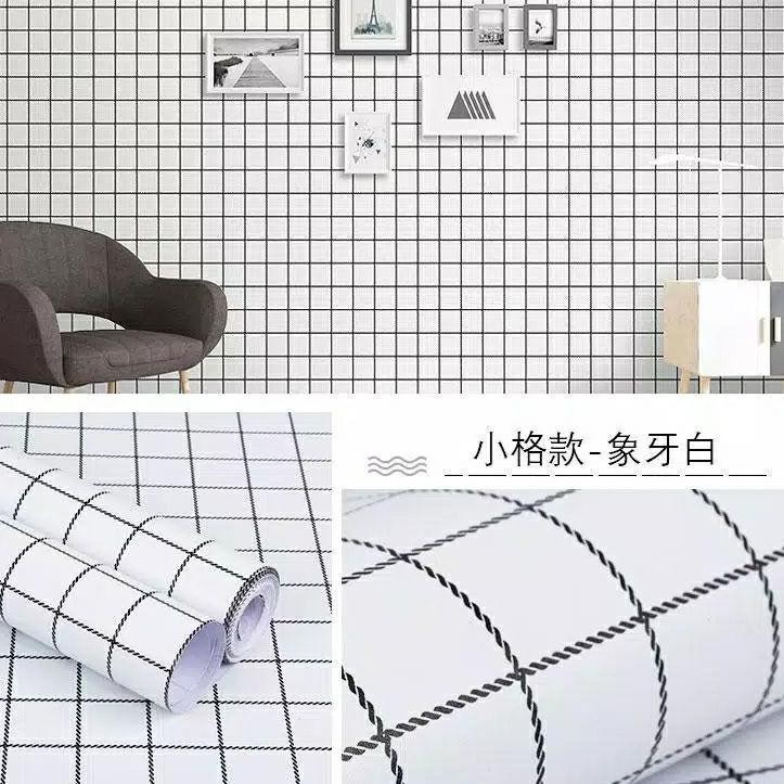 Jual [LANGSUNG DARI PABRIK] WALLPAPER MOTIF KOTAK JEPANG PUTIH ...