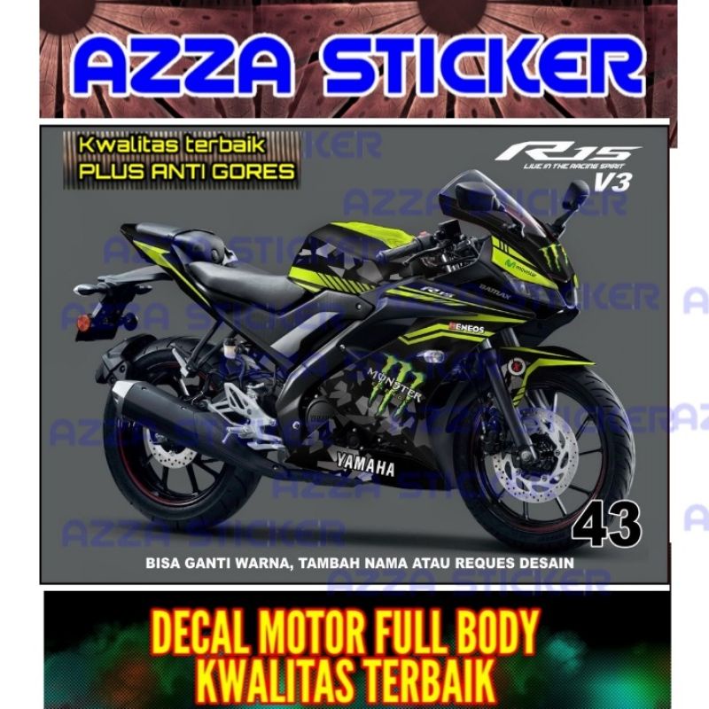 Jual Sticker Decal R15 V3 Full Body Stiker R15 V3 Dekal R15 V3 Full ...