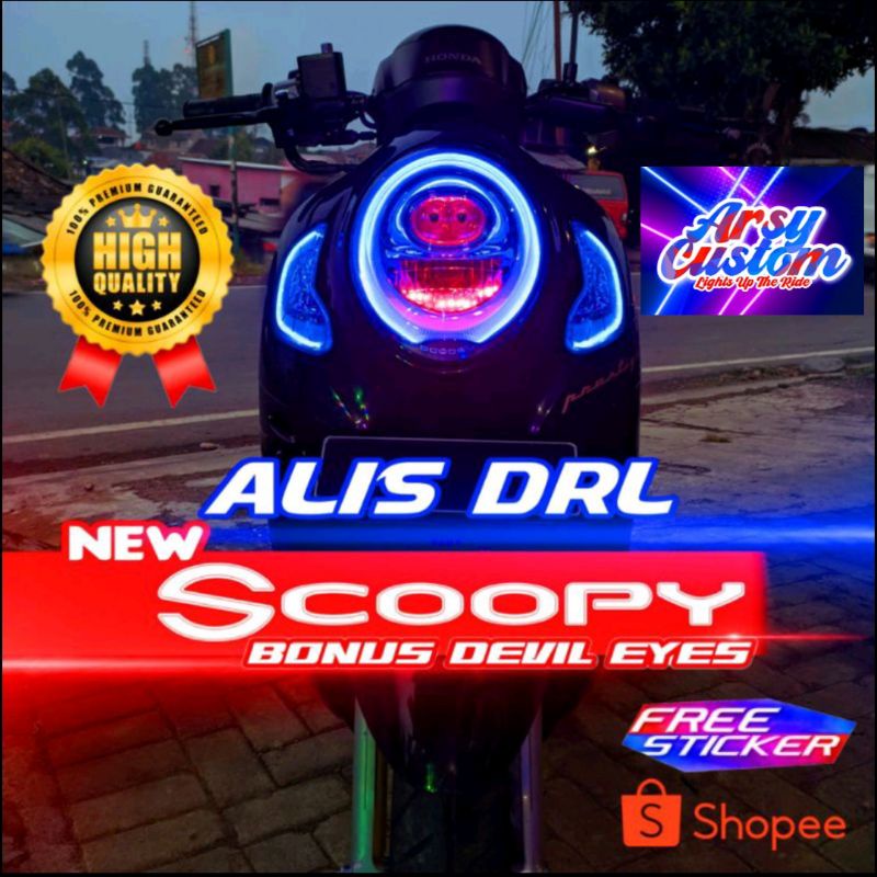 Jual Lampu Alis New Scoopy 2020 Prestige Stylish LED Paket Sein Depan ...