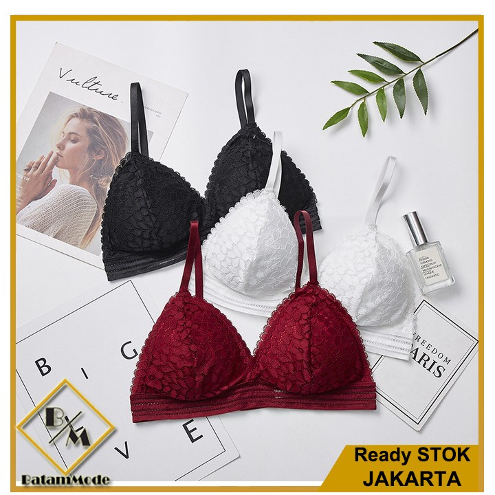 Jual BATAMMODE Fashion bra wanita Bra Sexy Model Silang Tanpa Kawat ...