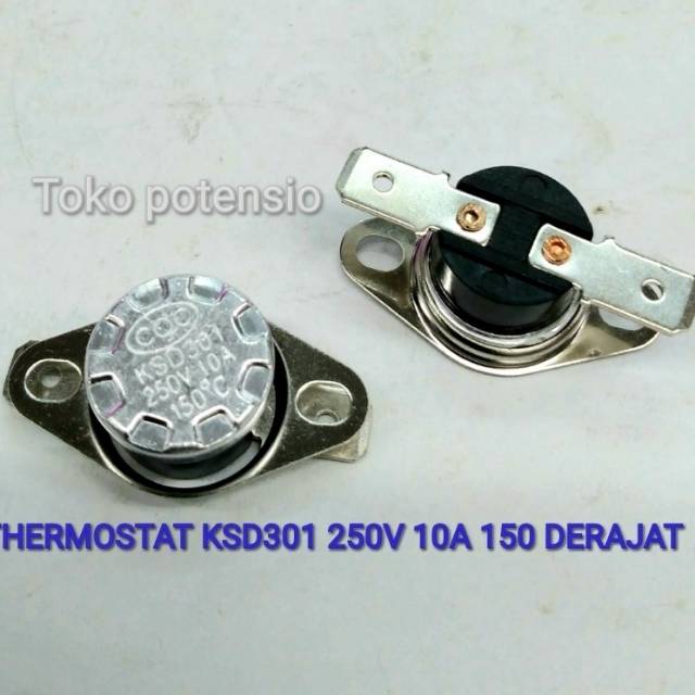 Jual THERMOSTAT 150⁰C (DERAJAT) KSD301 250V 10A 150 DERAJAT | Shopee Indonesia