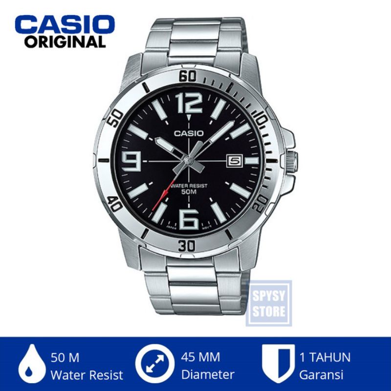 Jual Jam Tangan Analog Pria Casio Mtp-vd01d-1bv Stainless Mtp-vd01 Original | Shopee Indonesia