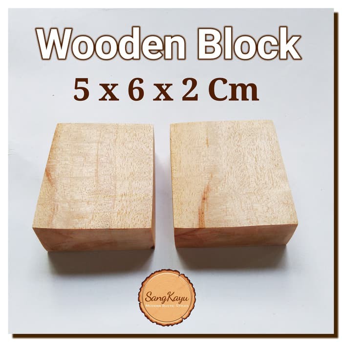 Jual SangKayu Wooden Block / Board 5x6x2 cm Potongan / Papan Kayu Bahan ...