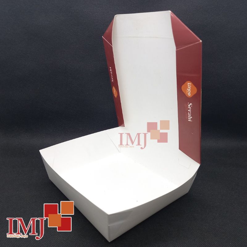 Jual PAPER LUNCH BOX SQUARE CUSTOM BOX SERABI CUSTOM BOX KUE CUSTOM ...