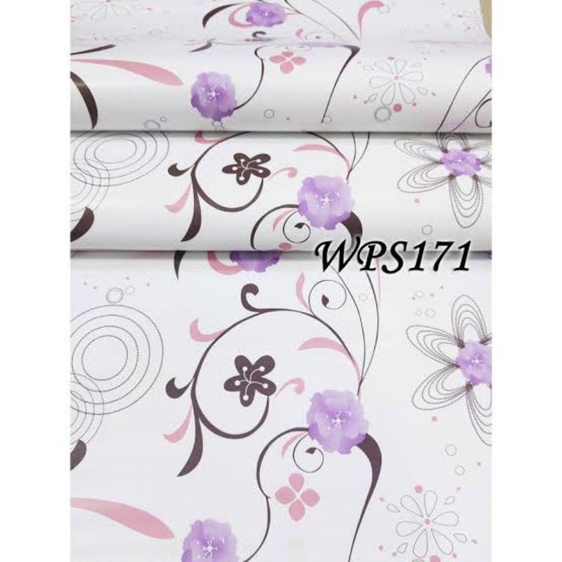 Jual Wallpaper Sticker Dinding Putih Bunga Ungu 45cmx10m | Shopee Indonesia