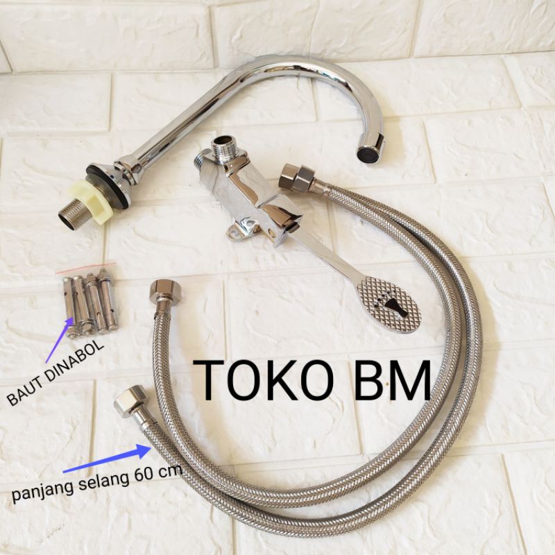 Jual kran injak/kran cucu tangan injak/kran wastafel injak model ...