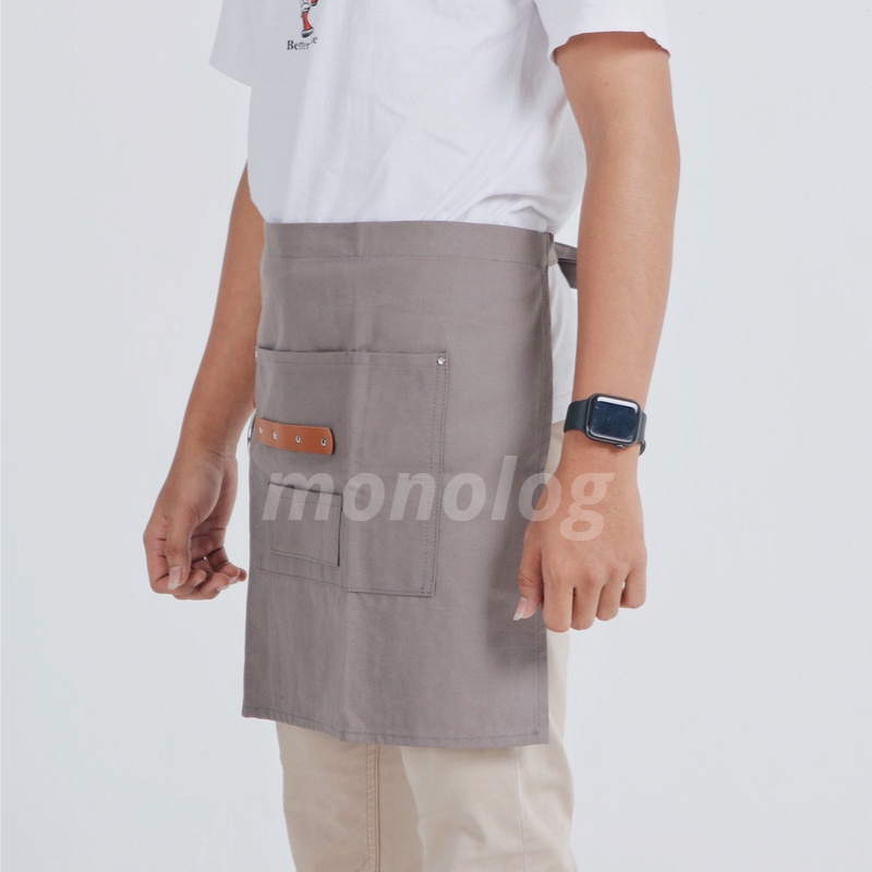 Jual Apron waiters celemek monolog apron setengah badan pria wanita ...