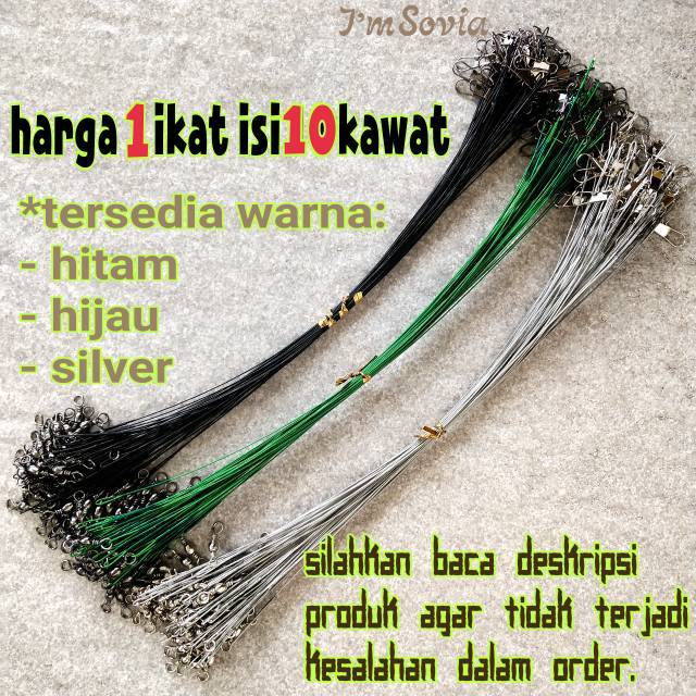 Jual Kawat Pancing ikan Leader Kili Kili / Sling atau Seling leader 15 ...