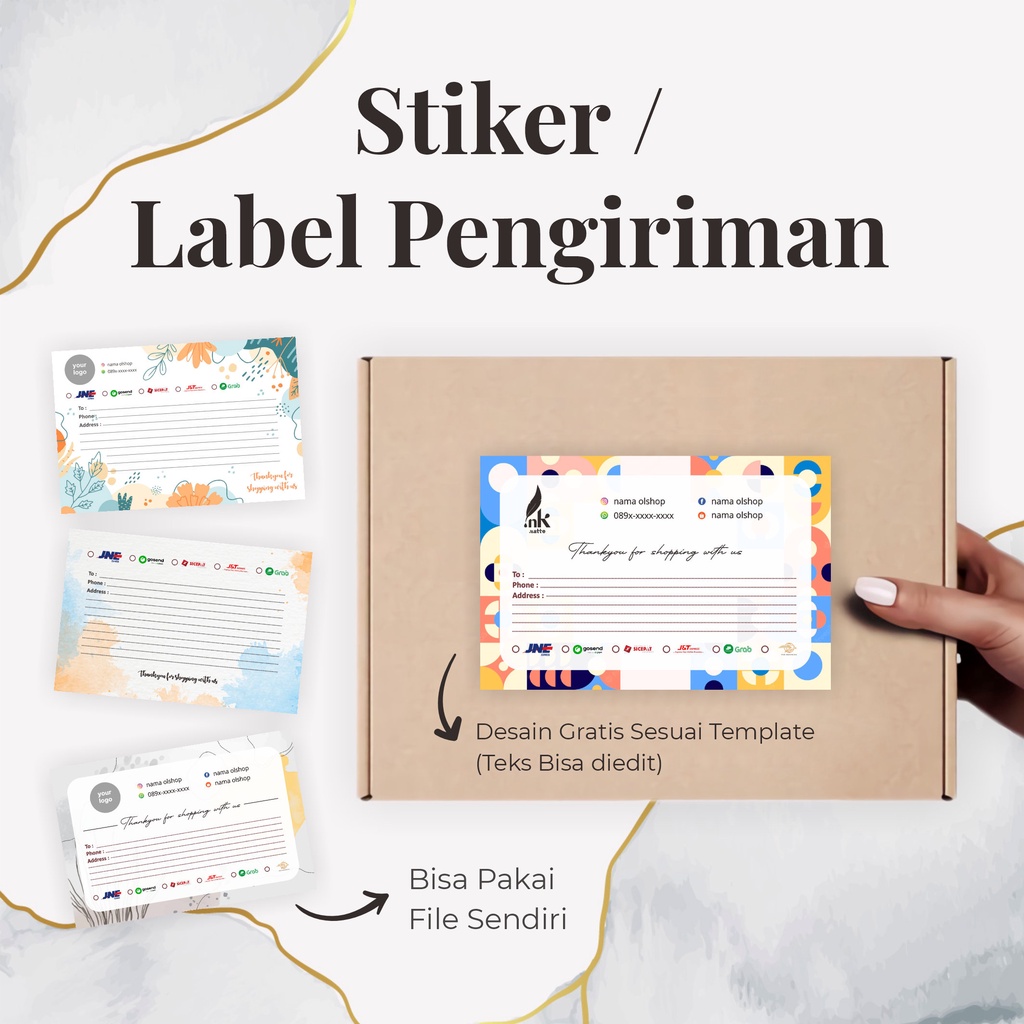 Jual LABEL PENGIRIMAN / STIKER PENGIRIMAN OLSHOP / STIKER ALAMAT ...
