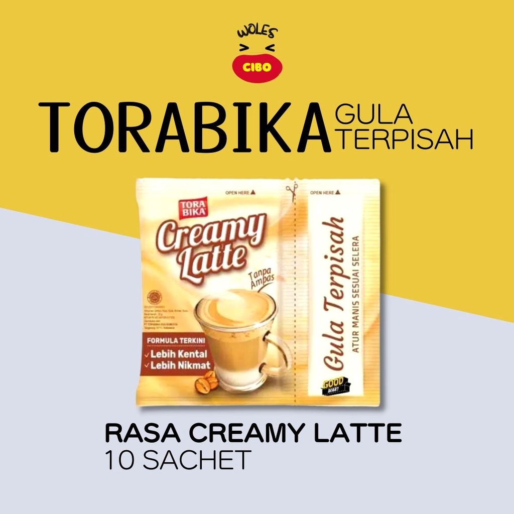 Jual Kopi Torabika Creamy Latte Instan Renceng 25 gr Isi 10 Sachet ...