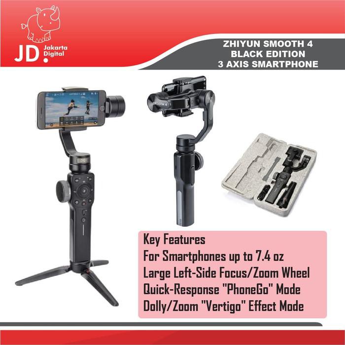 Jual Jakarta Digital Stabilizer Zhiyun Smooth 4 Gimbal 3-Axis Smartphone | Shopee Indonesia