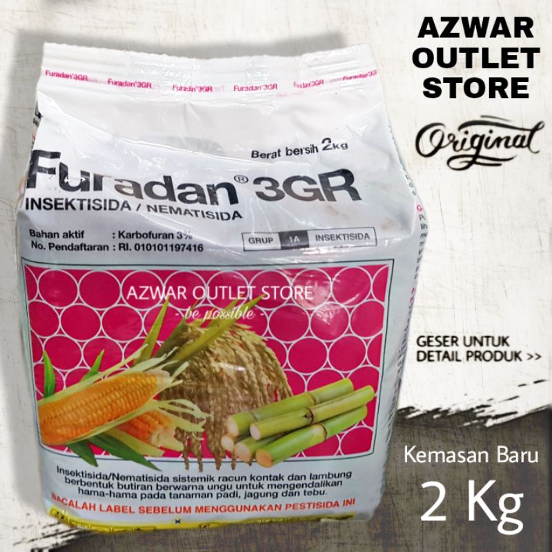 Jual Furadan 2kg ORIGINAL l racun tabur pembasmi hama tanaman padi ...