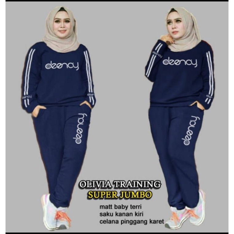 Jual Baju Training Olahraga Wanita Big Size Jumbo - Setelan Training Olahraga Senam Cewek Wanita ...