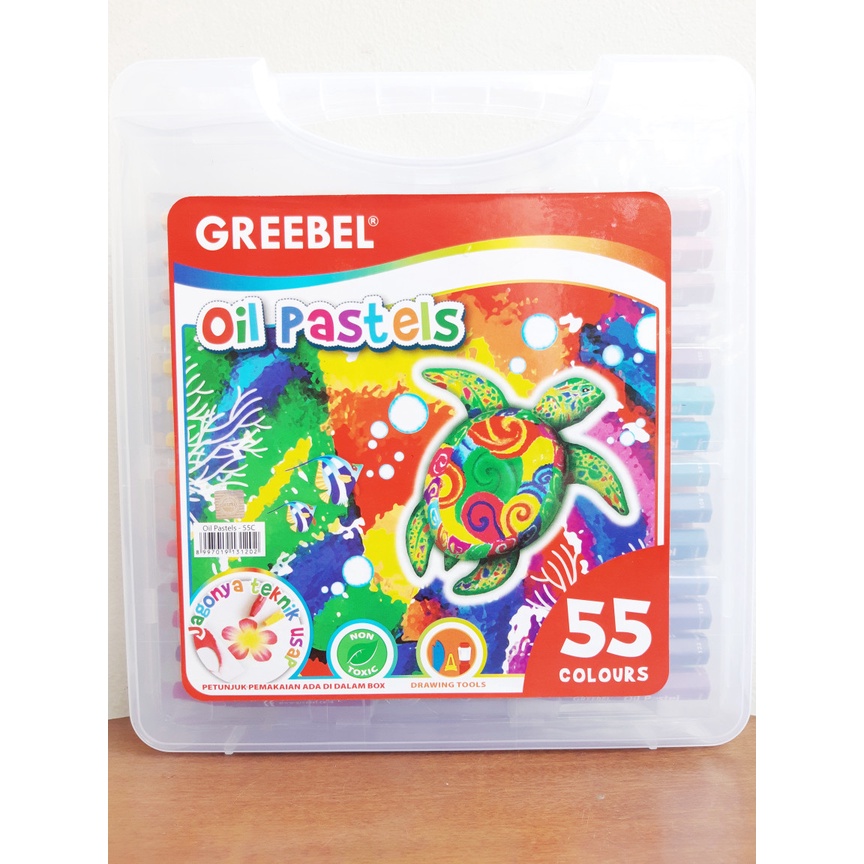 Jual GREEBEL 55 Crayon / Oil Pastel Grebel 55 Warna | Shopee Indonesia