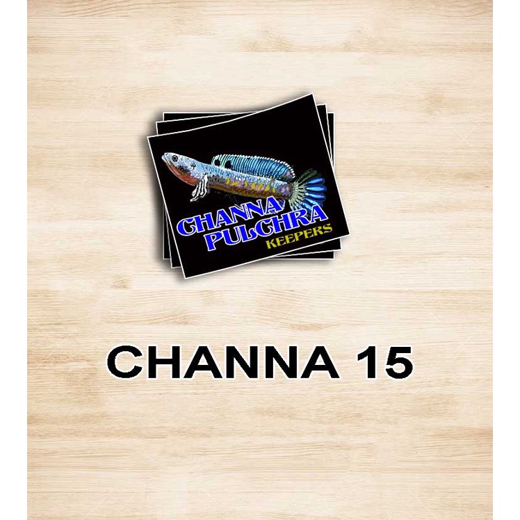 Jual stiker ikan chana sticker channa snake head predator fish maru ...