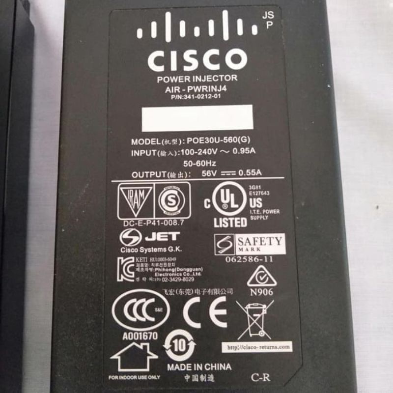 Jual Cisco AIR-PWRINJ4 Power Injector 802.3at for Aironet Access Points ...