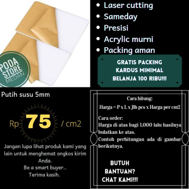 Jual Acrylic Putih Susu 5mm / Akrilik susu 5mm | Shopee Indonesia