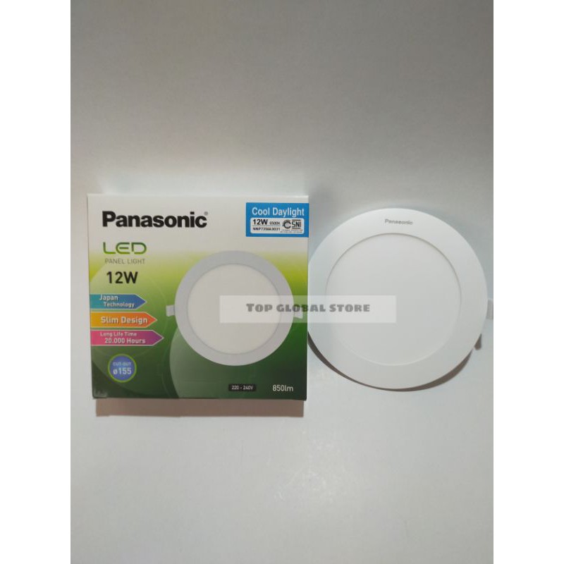 Jual Downlight-LED Panel Slim 12 Watt IB PUTIH BULAT Panasonic NNP735663031 | Shopee Indonesia