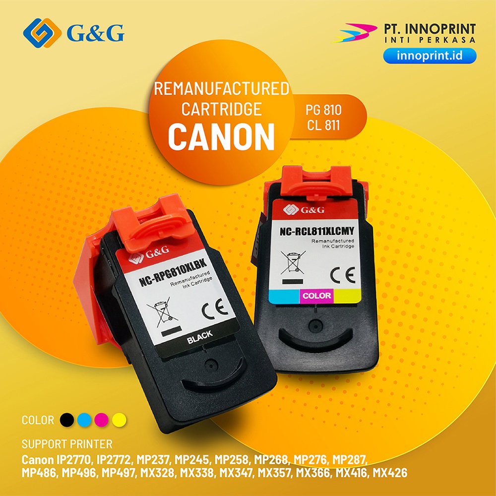 Jual Remanufactured Canon PG 810 XL, CL 811 XL Inkjet Cartridge for ...