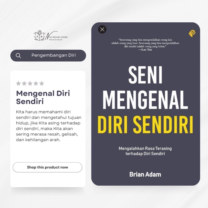 Jual BUKU SELF IMPROVEMENT: SENI MENGENAL DIRI SENDIRI | Shopee Indonesia