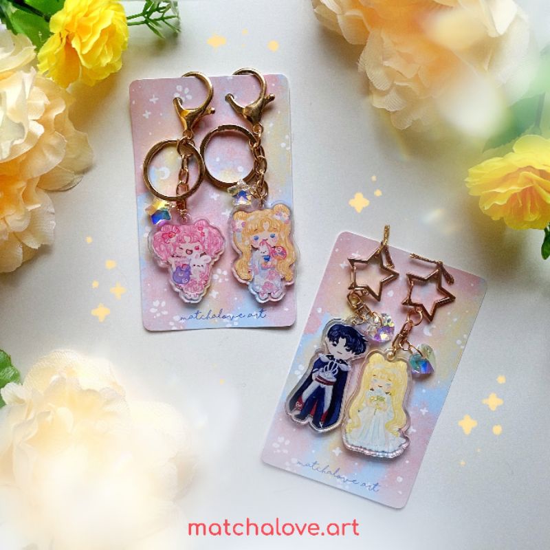 Jual Sakura Cardcaptor/ Sailor Moon Couple Keychains | Shopee Indonesia