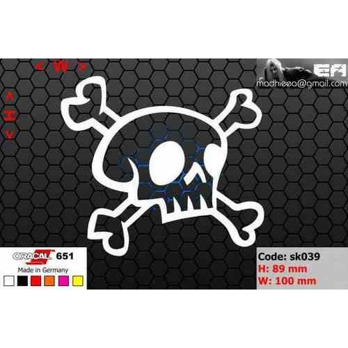 Jual ea cutting sticker / decal Code: sk039 ( skull / tengkorak ...