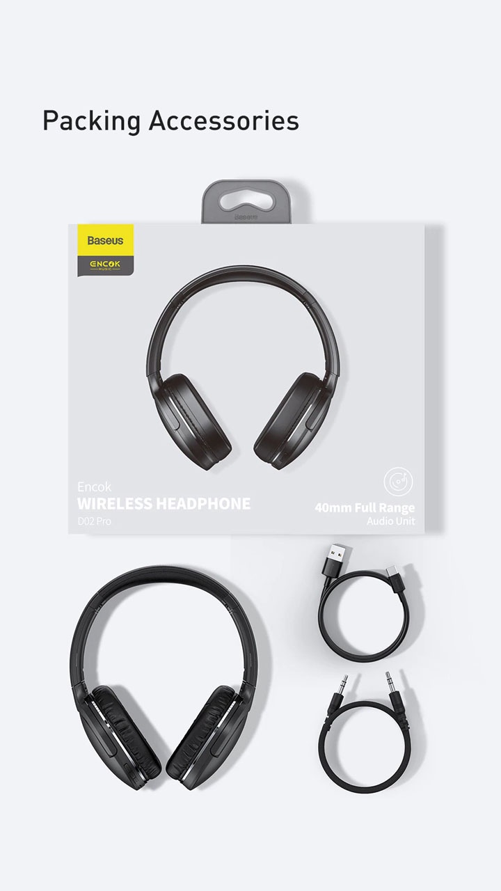 Jual Baseus D02 Pro Foldable Headphone Bluetooth Wireless/Wired V5.0 ...