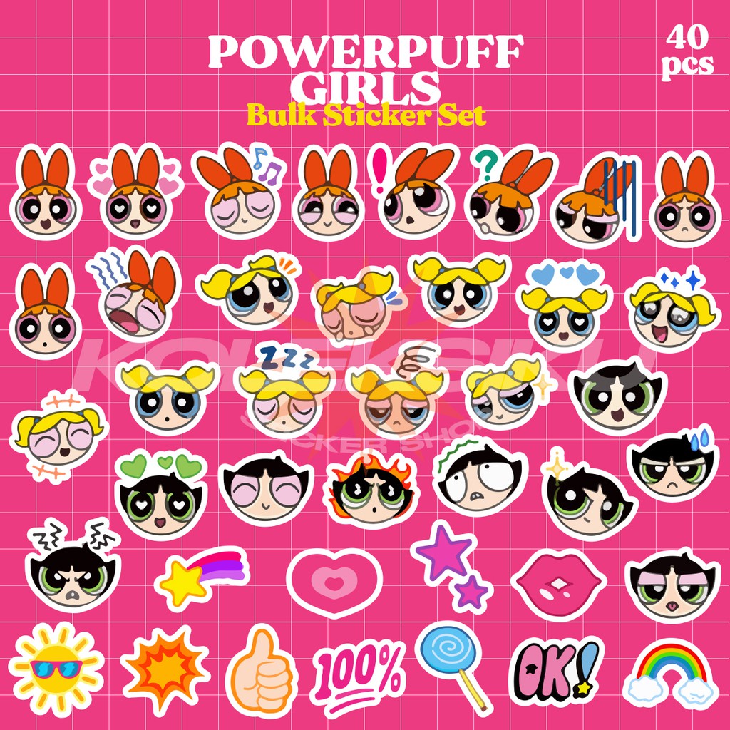 Jual STIKER POWERPUFF GIRLS BULK STIKER AESTHETIC STIKER KARTUN STIKER ...