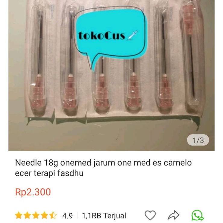 Jual alat es camelo / terapi fasdhu / subsisi kulit / 25g 23g 18g ...