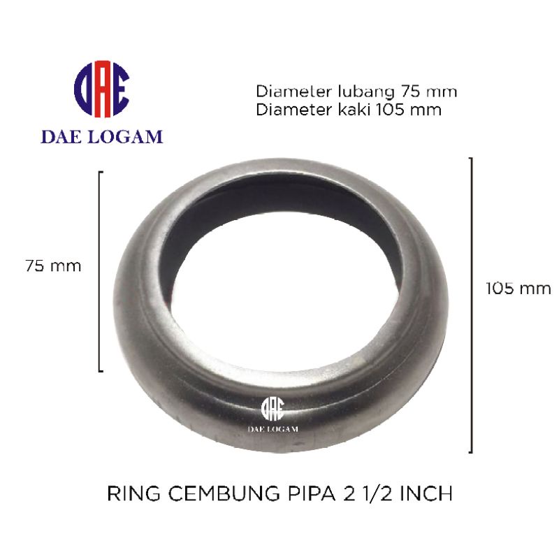 Jual Ring Pipa Besi / Tapak Pipa / Ring Cembung Ukuran 2 1/2 Inch ...