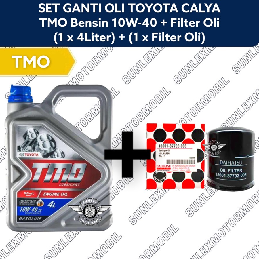Jual [GRATIS FILTER OLI DAIHATSU 008] Paket Ganti Oli 4L TMO Biru 10W40 ...