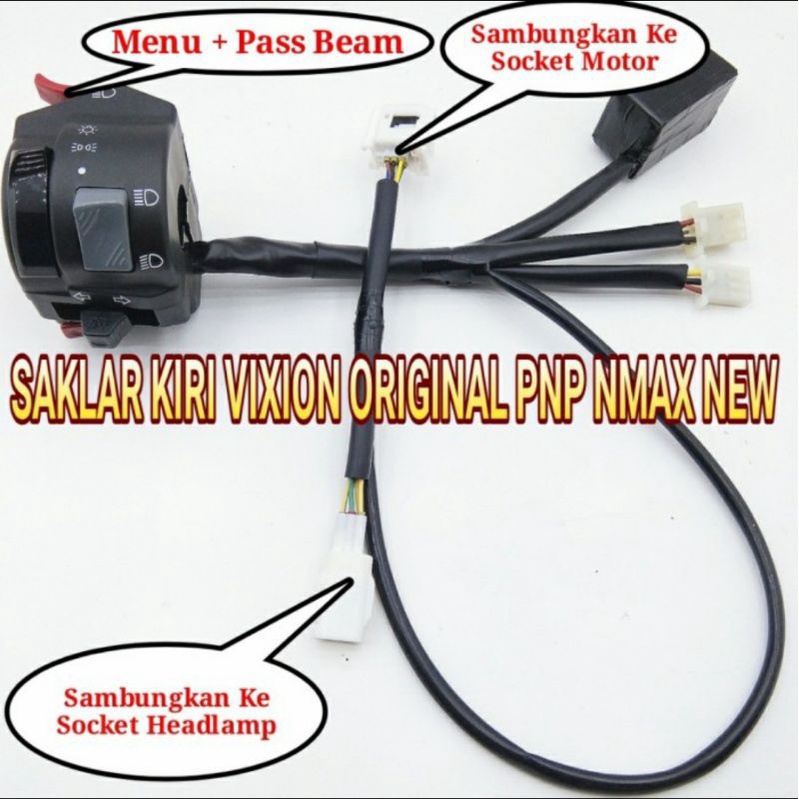 Jual saklar switch on off Vixion pnp All new Nmax 2020 2022 | Shopee ...
