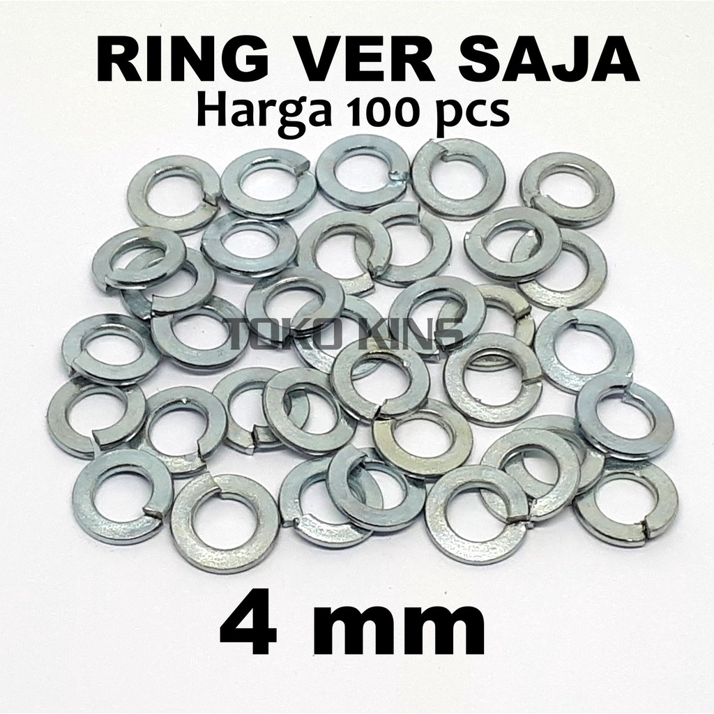 Jual Ring Ver Ring Per putih 4mm M4 per 100 pcs | Shopee Indonesia