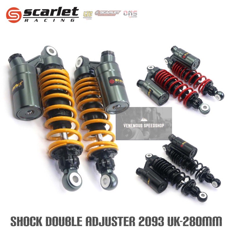 Jual Shock Tabung Belakang Scarlet Racing Double Adjuster 2093 Ukuran ...