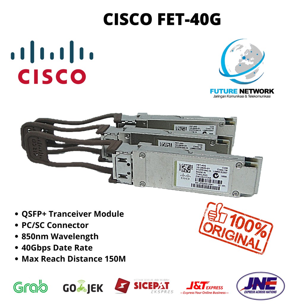 Jual CISCO FET-40G-SFP TRANSCEIVER MODULE | Shopee Indonesia