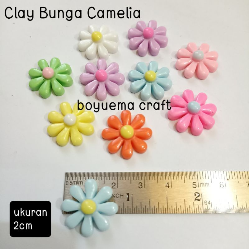 Jual clay bunga CAMELIA (100pcs) | Shopee Indonesia
